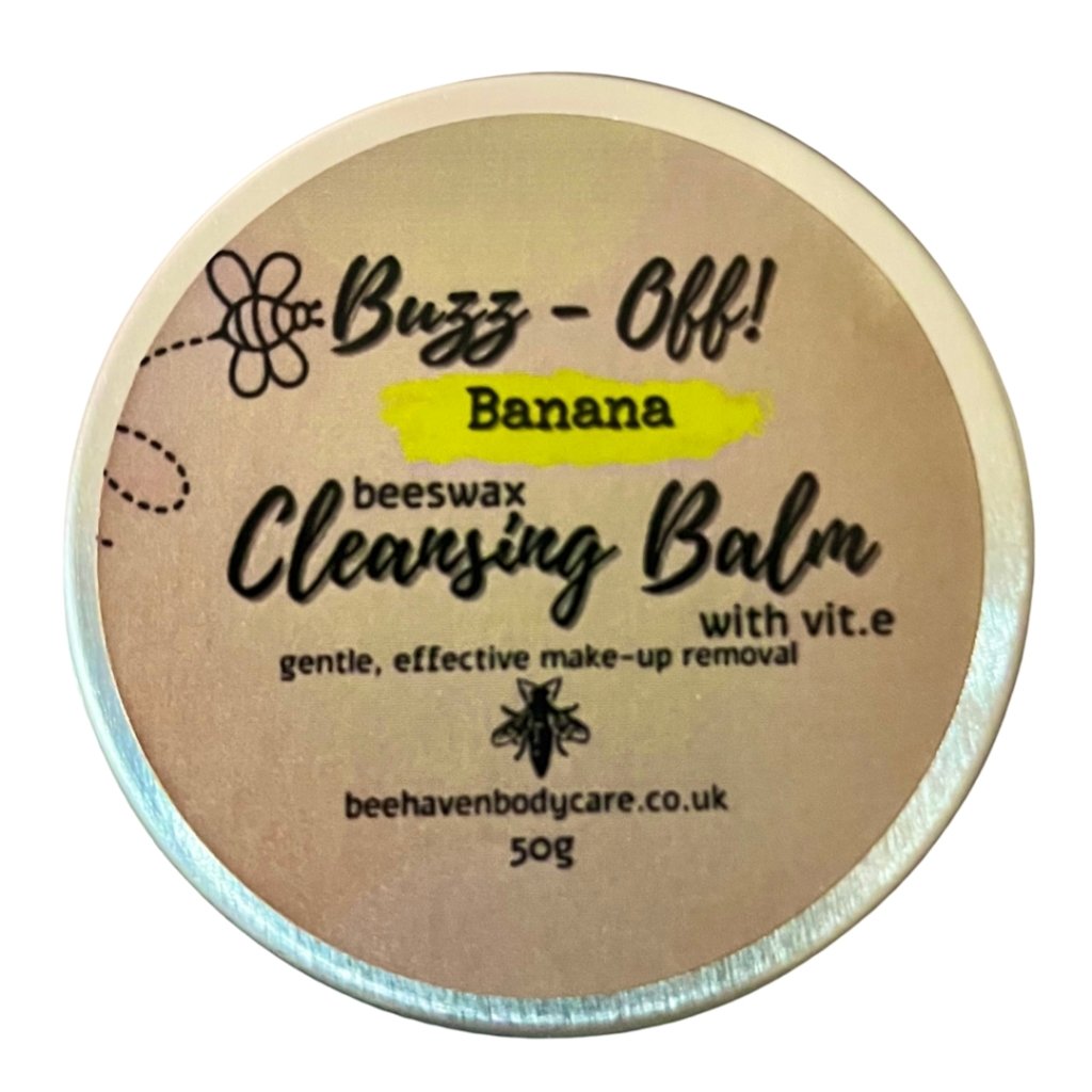 Banana Cleansing Balm - Buzz Off! (Beeswax Makeup Remover) – Bee Haven ...